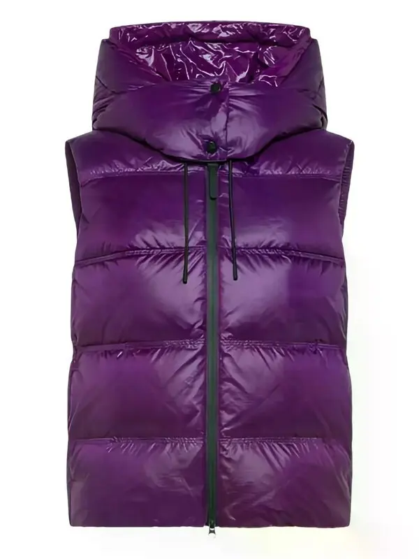 Peuterey Quilted Hooded Gilet - Purple