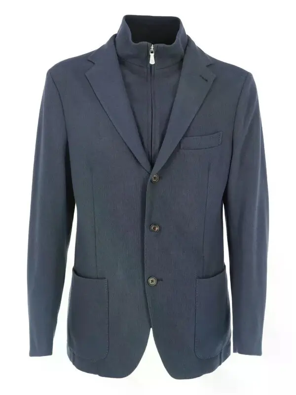 Eleventy Zip Button Blazer