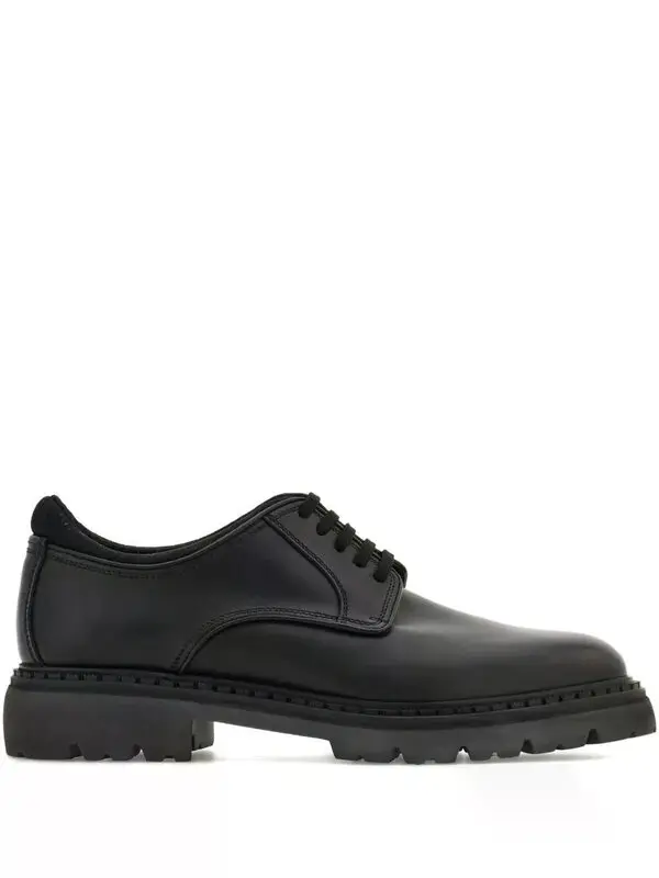 FERRAGAMO Padded Collar Lug Tread Derby Shoes