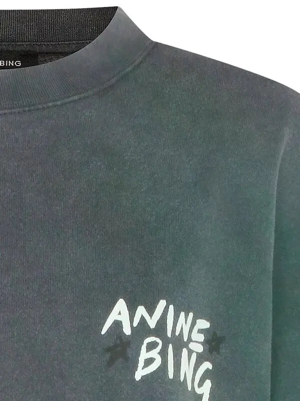 ANINE BING Lettering Print Sweatshirt - Grey