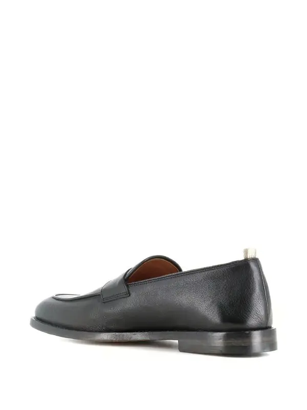 Officine Creative Penny Tab Leather Loafers - Black
