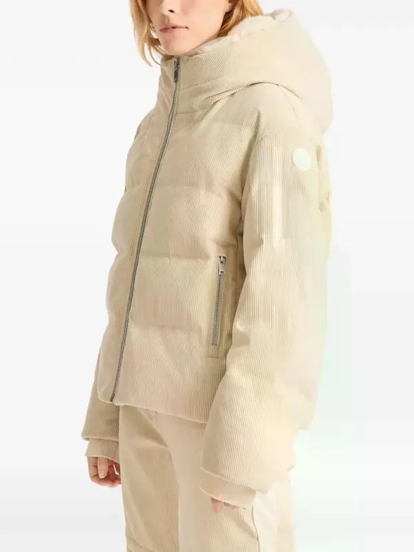 Fusalp Barsy Hooded Corduroy Ski Jacket - Neutrals