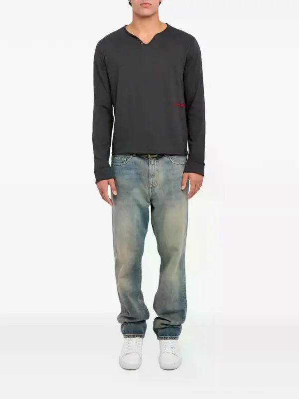 Zadig&Voltaire Monsatir Henley Long-sleeve T-shirt - Grey