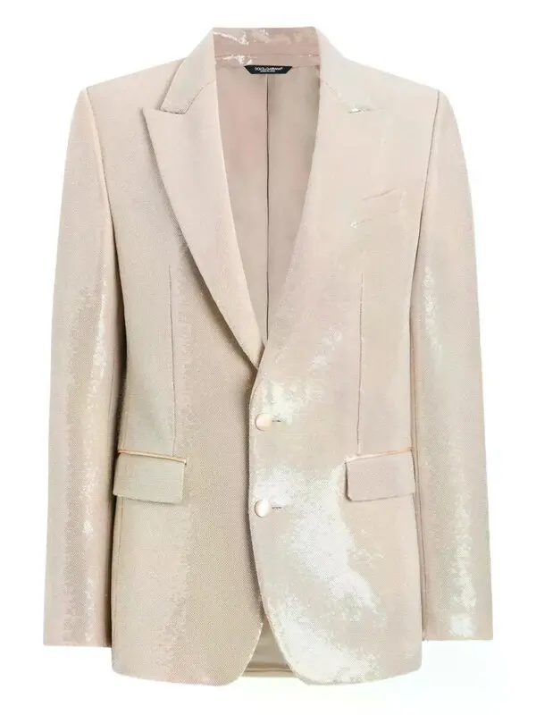 Dolce & Gabbana Sequin-embellished Blazer - Neutrals