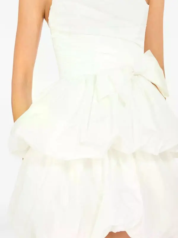 Jenny Packham Bow Tiered Mini Dress - White
