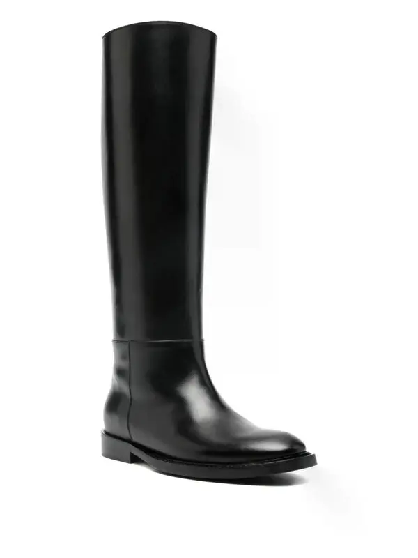 ANNA F. Knee-length Leather Boots