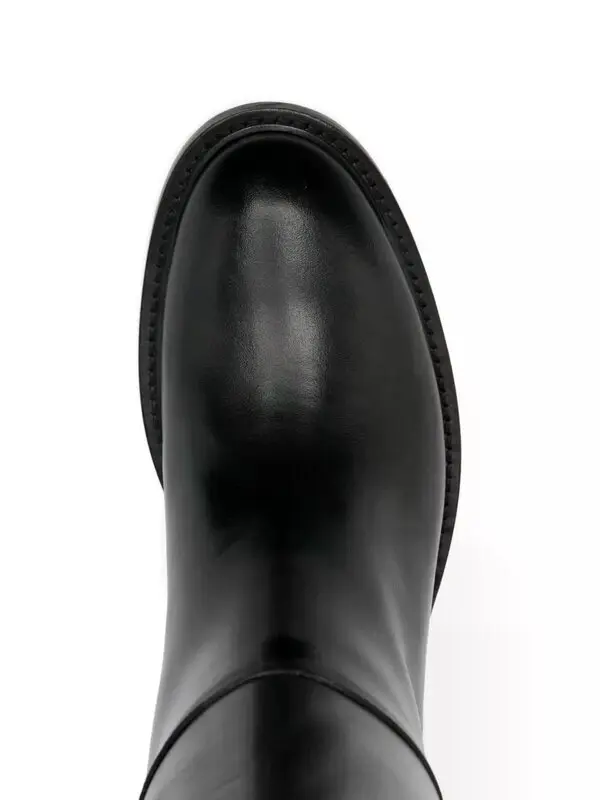 ANNA F. Knee-length Leather Boots