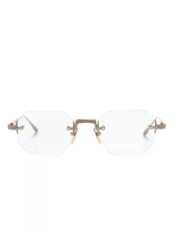 AKONI Juno-one Square-frame Glasses - Gold