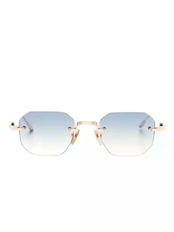 AKONI Square Frame Sunglasses - Gold