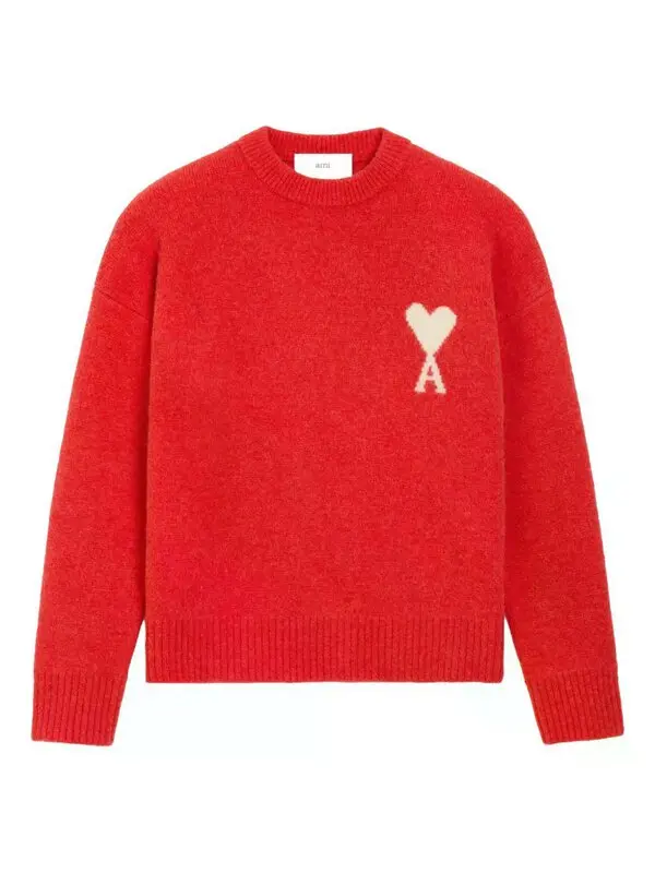 Ami Intarsia Sweater - Red