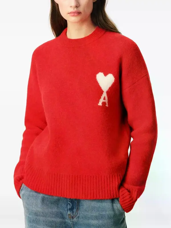 Ami Intarsia Sweater - Red