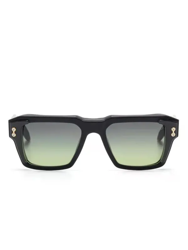 AKONI Square Frame Sunglasses - Black