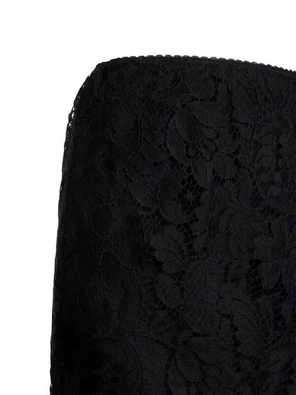 Chloé Scalloped Lace Skirt - Black