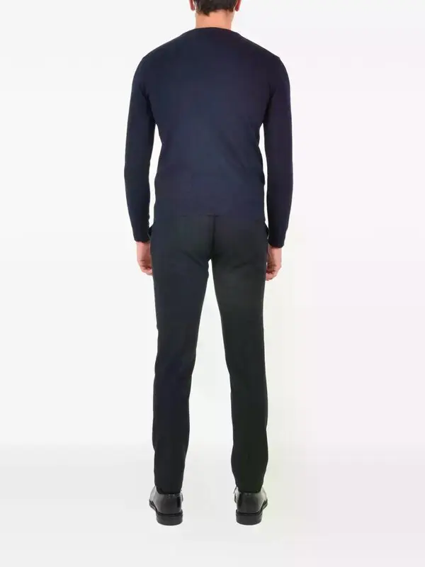 FRANZESE COLLECTION Ribbed Crew-neck Sweater - Blue