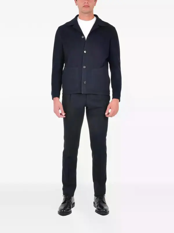 FRANZESE COLLECTION Button Patch-pockets Jacket - Blue