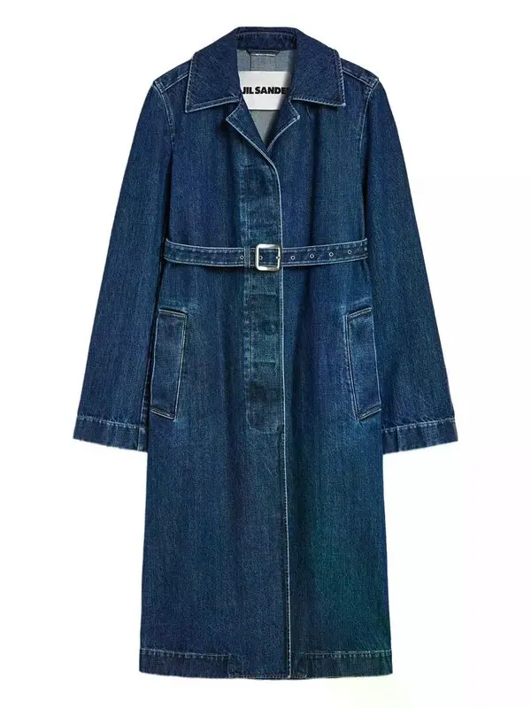 JIL SANDER Denim Trench Coat