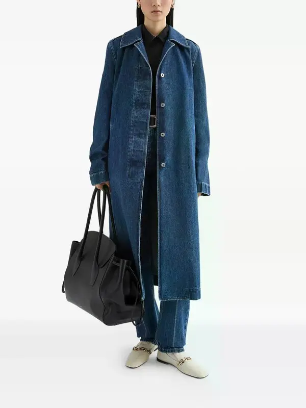 JIL SANDER Denim Trench Coat