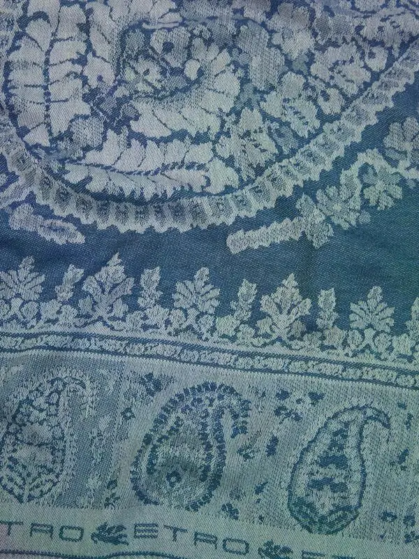 Etro Floral-inspired Paisley Blanket - Blue
