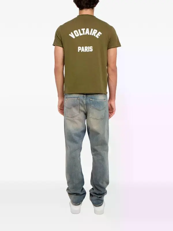 Zadig&Voltaire Monsatir Button-detail T-shirt - Green