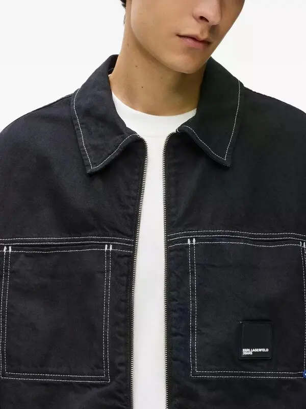 Karl Lagerfeld Contrast-stitch Shirt Jacket