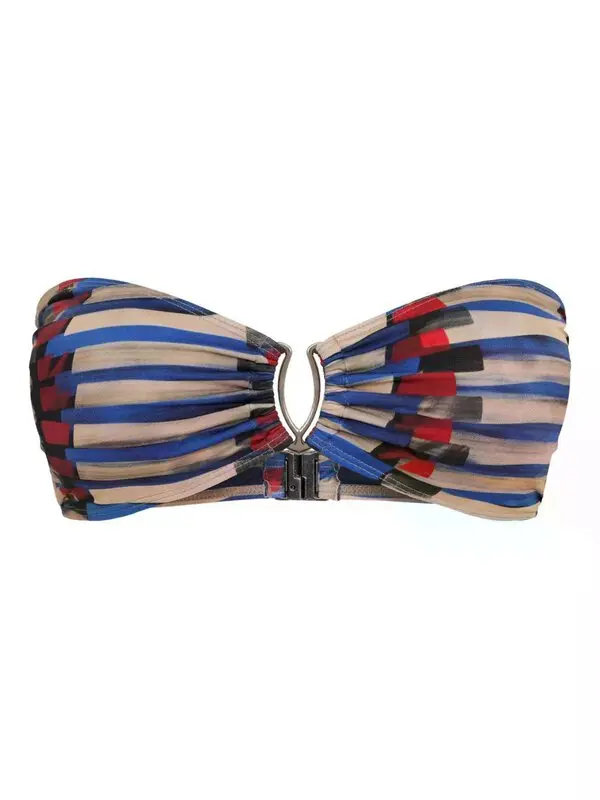 LYGIA & NANNY Printed Bikini Top - Blue