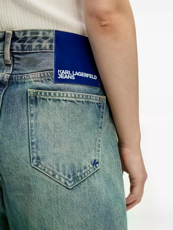 Karl Lagerfeld Logo-patch Mid-rise Jeans - Blue