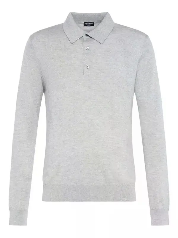FRANZESE COLLECTION Ribbed Polo Shirt - Grey