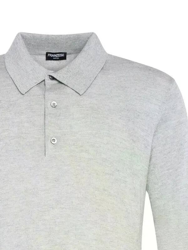 FRANZESE COLLECTION Ribbed Polo Shirt - Grey