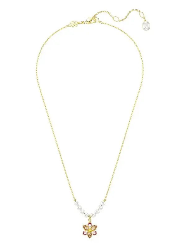 SWAROVSKI Idyllia Pearl Flower Pendant Necklace - Gold