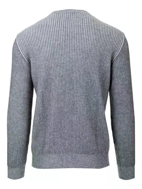 Eleventy Crew-neck Ribbed Sweater