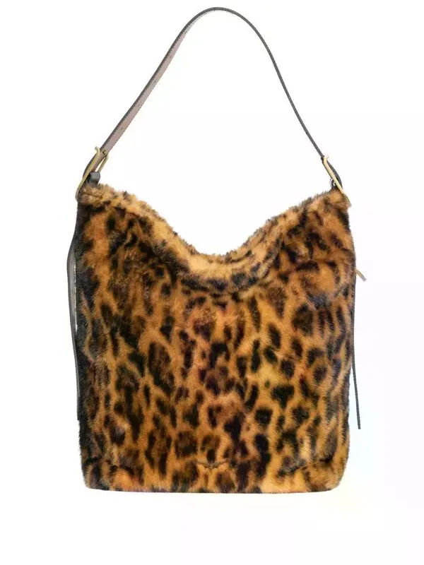 Zadig&Voltaire Leopard Print Faux Fur Shoulder Bag