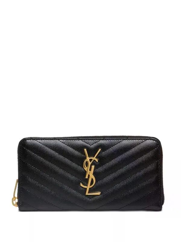 Saint Laurent Cassandre Wallet - Black