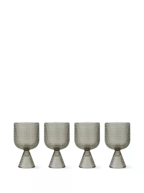 POLSPOTTEN Rooftop Textured Wine Glasses