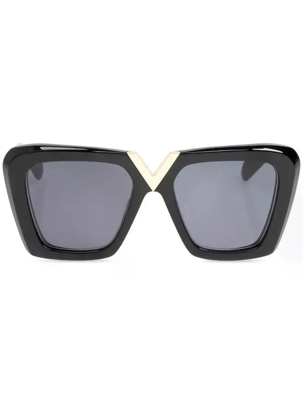 VALENTINO GARAVANI EYEWEAR Vlogo Oversized Sunglasses - Black