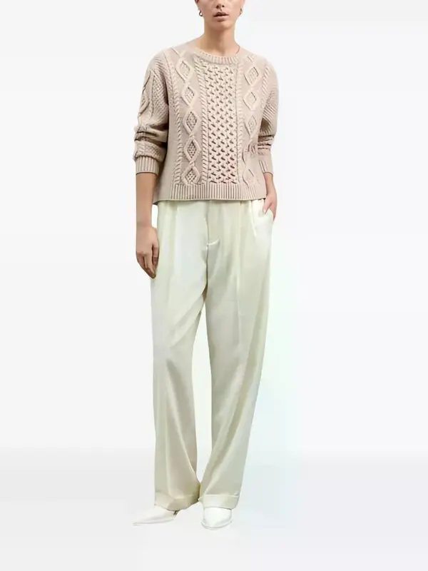 Peuterey Tracy Ws Cable-knit Sweater - Neutrals