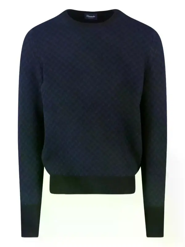 DRUMOHR Patterned Long Sleeve Sweater - Black