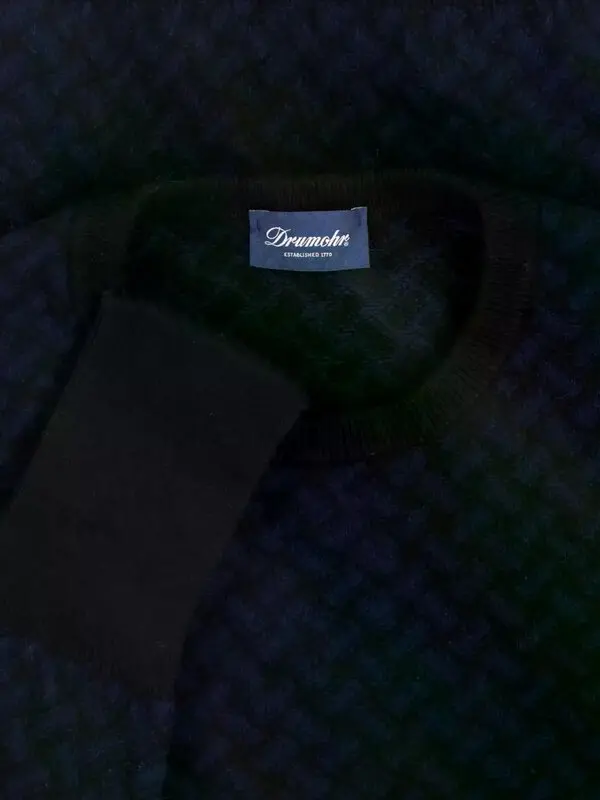 DRUMOHR Patterned Long Sleeve Sweater - Black