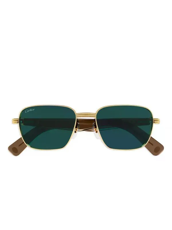 CARTIER Square-frame Sunglasses - Gold