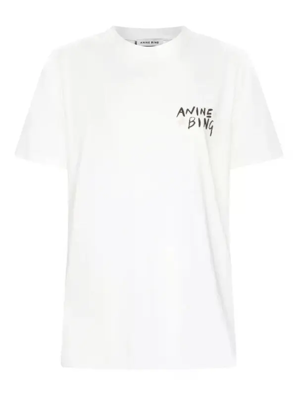 ANINE BING Rear Lettering T-shirt - White