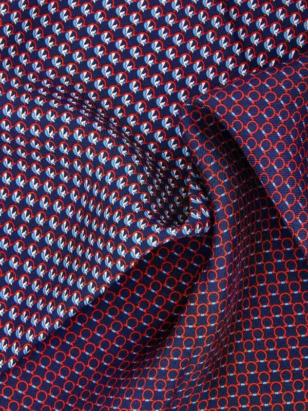 FERRAGAMO Gancini Pegasus Print Pocket Square Scarf