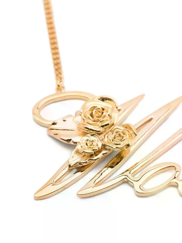 Blumarine Rose And Butterfly Detail Necklace