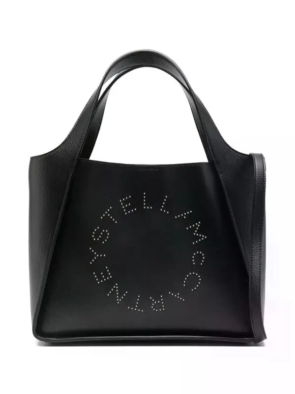 Stella McCartney Logo-detail Leather Tote Bag - Black