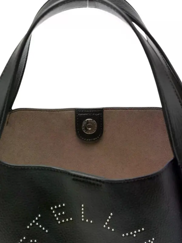Stella McCartney Logo-detail Leather Tote Bag - Black