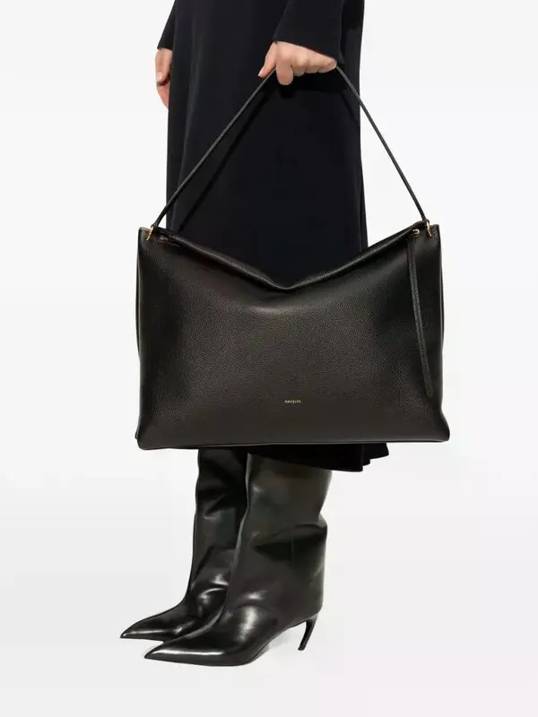 WANDLER Penelope Leather Tote Bag - Black