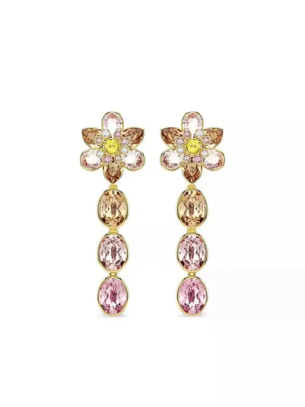 SWAROVSKI Idyllia Flower Drop Earrings - Gold