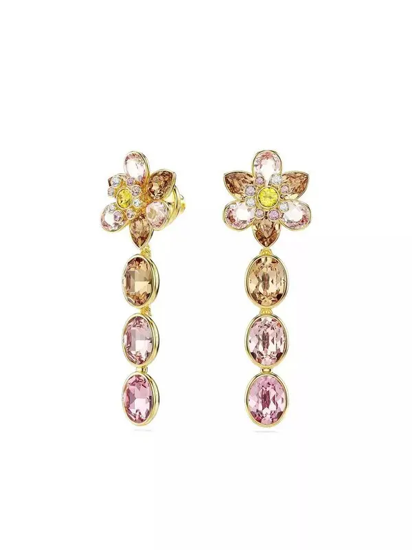 SWAROVSKI Idyllia Flower Drop Earrings - Gold