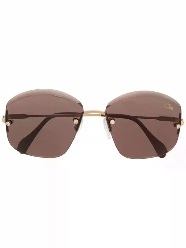Cazal Frameless Hexagonal Sunglasses
