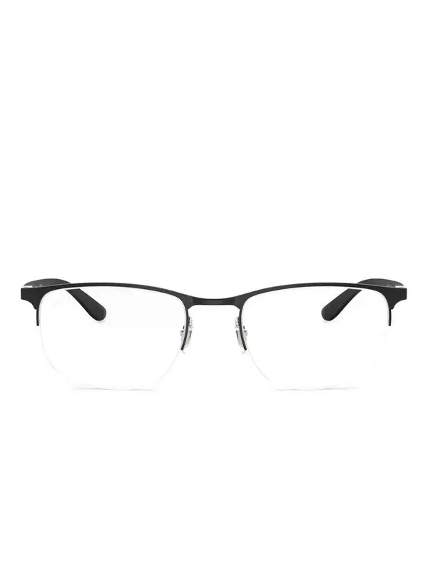 Ray-ban Half-rim Rectangle Eyeglasses - Black