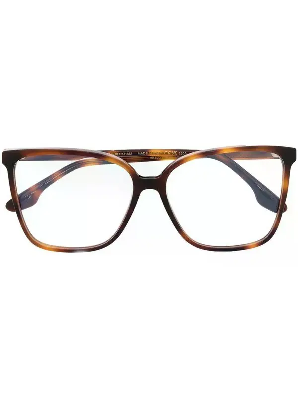 Victoria Beckham Squared Tortoiseshell-frame Eyeglasses - Brown