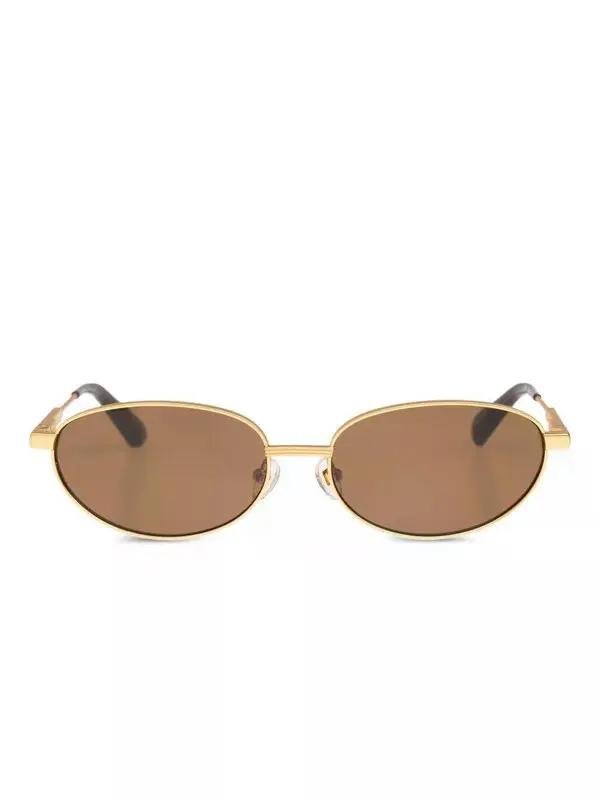 Jacquemus Logo-print Sunglasses - Gold